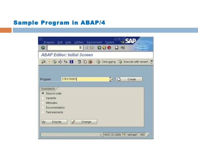 Sap abap training Overview | PPT
