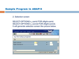 Sap abap training Overview | PPT
