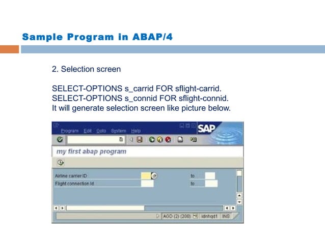 Sap abap training Overview | PPT