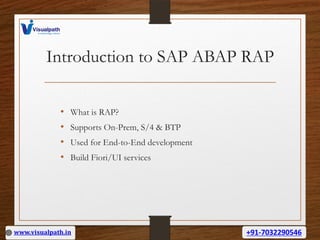 SAP ABAP Training - SAP ABAP RAP Developer Training.pptx