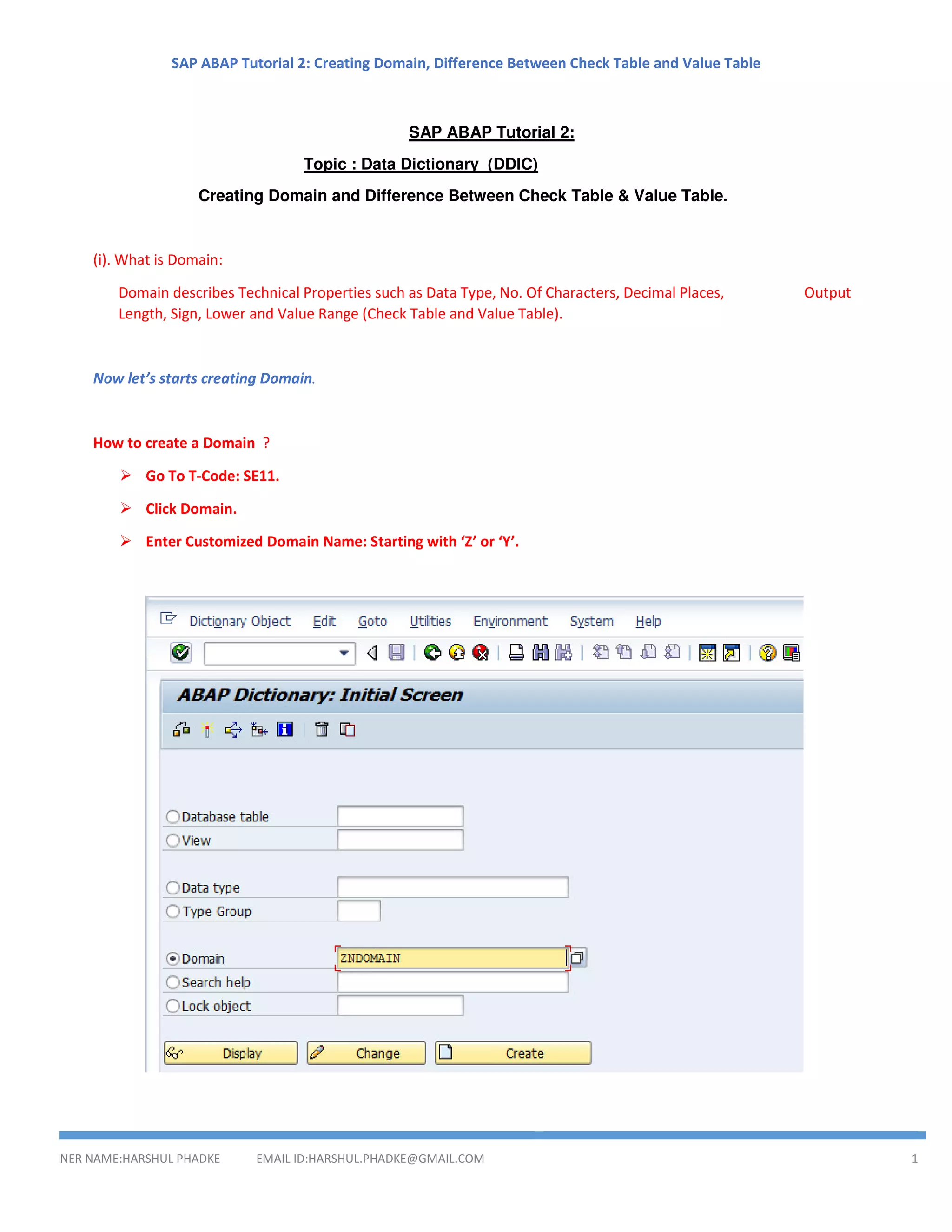 Sap abap tutorial 1 (1) | PDF