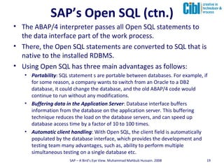 Sap – A Birds Eye View Mahbub | PPT