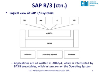 Sap – A Birds Eye View Mahbub | PPT