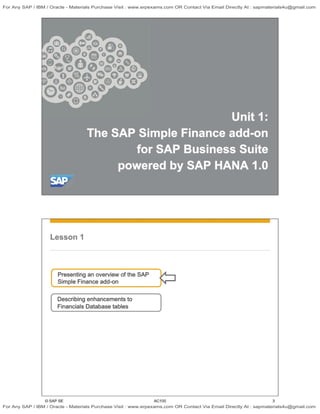 Sap ac100 col02 latest sample www erp_examscom | PDF