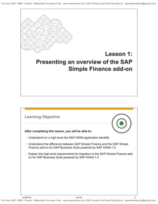 Sap ac100 col02 latest sample www erp_examscom | PDF