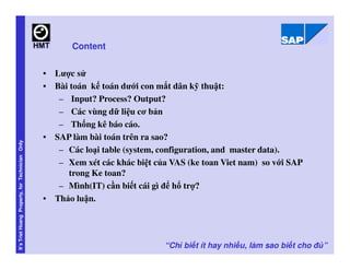 SAP FICO overview - technical viewpoint (Vietnamese) | PDF