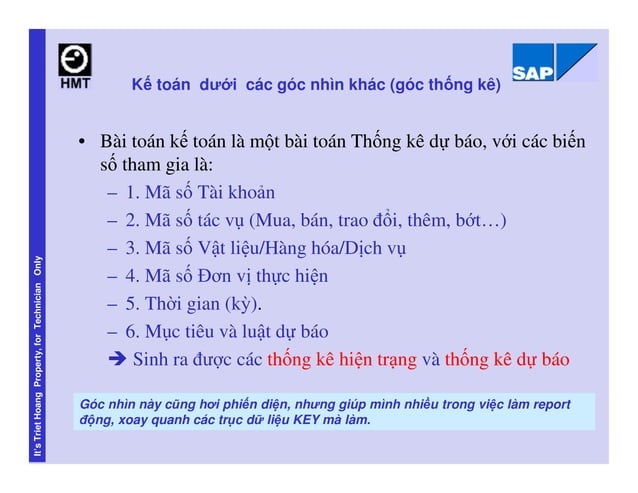 SAP FICO overview - technical viewpoint (Vietnamese) | PPT