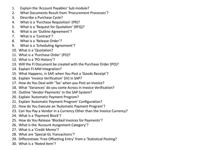 Sap Accounts Payable Interview Questions And Answers Pdf sap-accounts-payable-interview-questions-and-answers-pdf