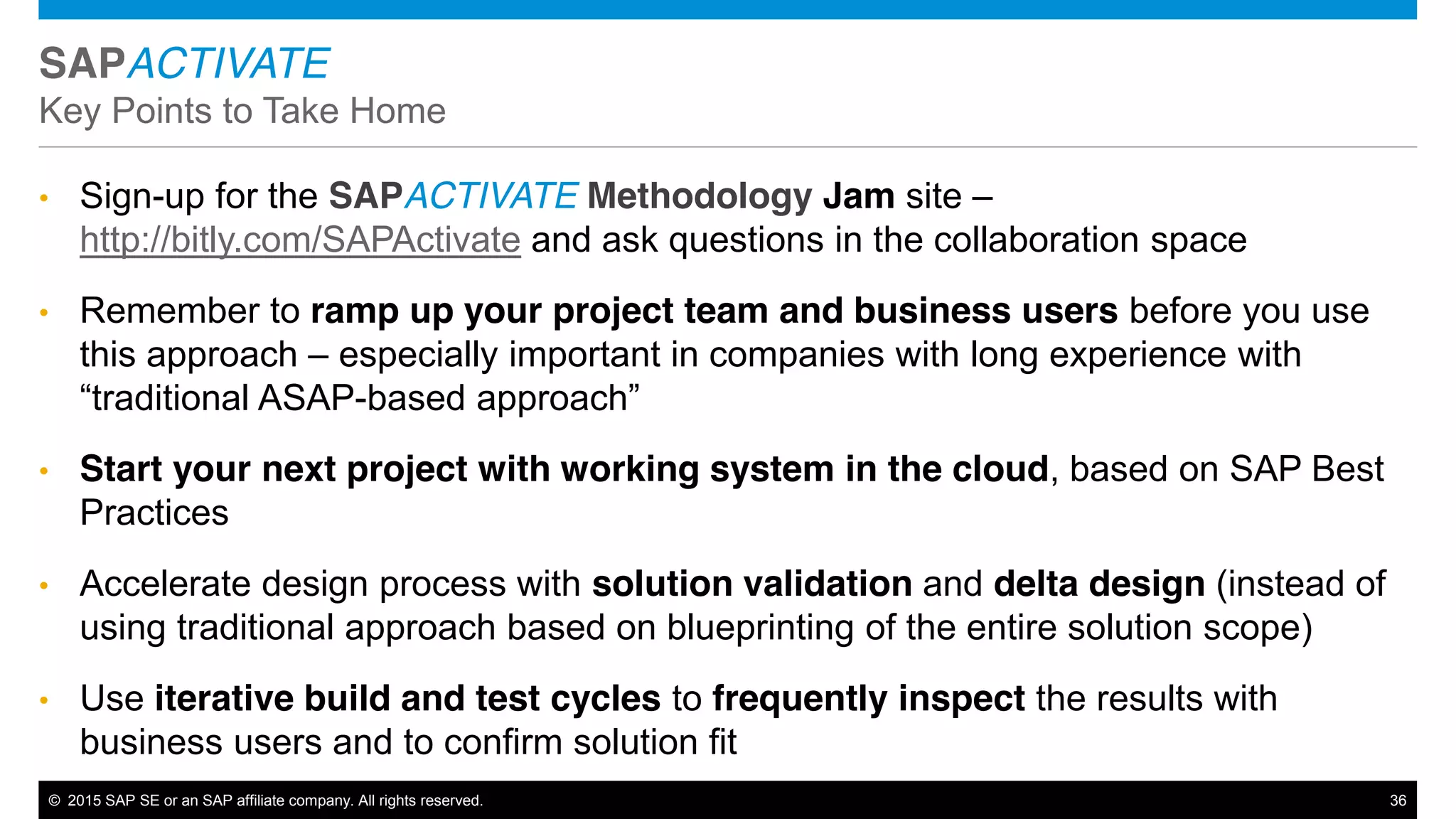 Sap Activate Introducing Sa Ps Next Generation Agile Based Methodology Ppt