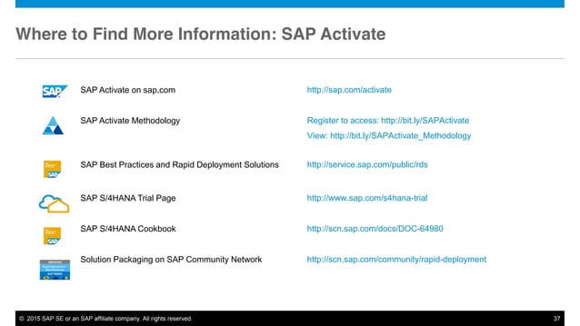 Sap Activate Introducing Sa Ps Next Generation Agile Based Methodology
