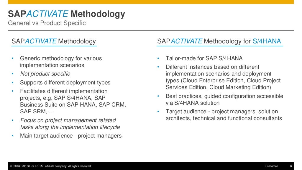 Sap activate methodology_presentation_20160603