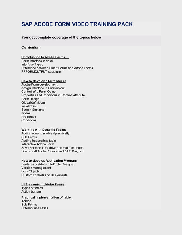 Sap Adobe Form Pdf 
