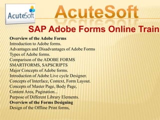 SAP ADOBE FORMS ONLINE TRAINING | PPSX