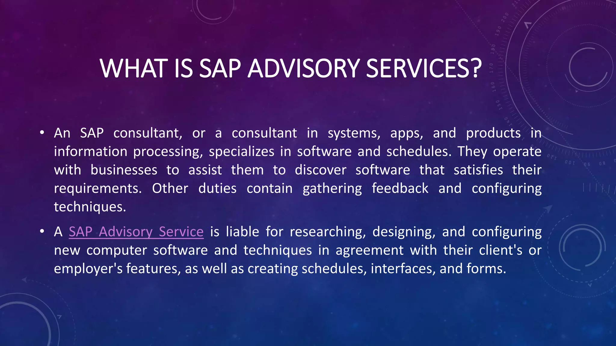 What Is SAP Advisory Services? | PPTX