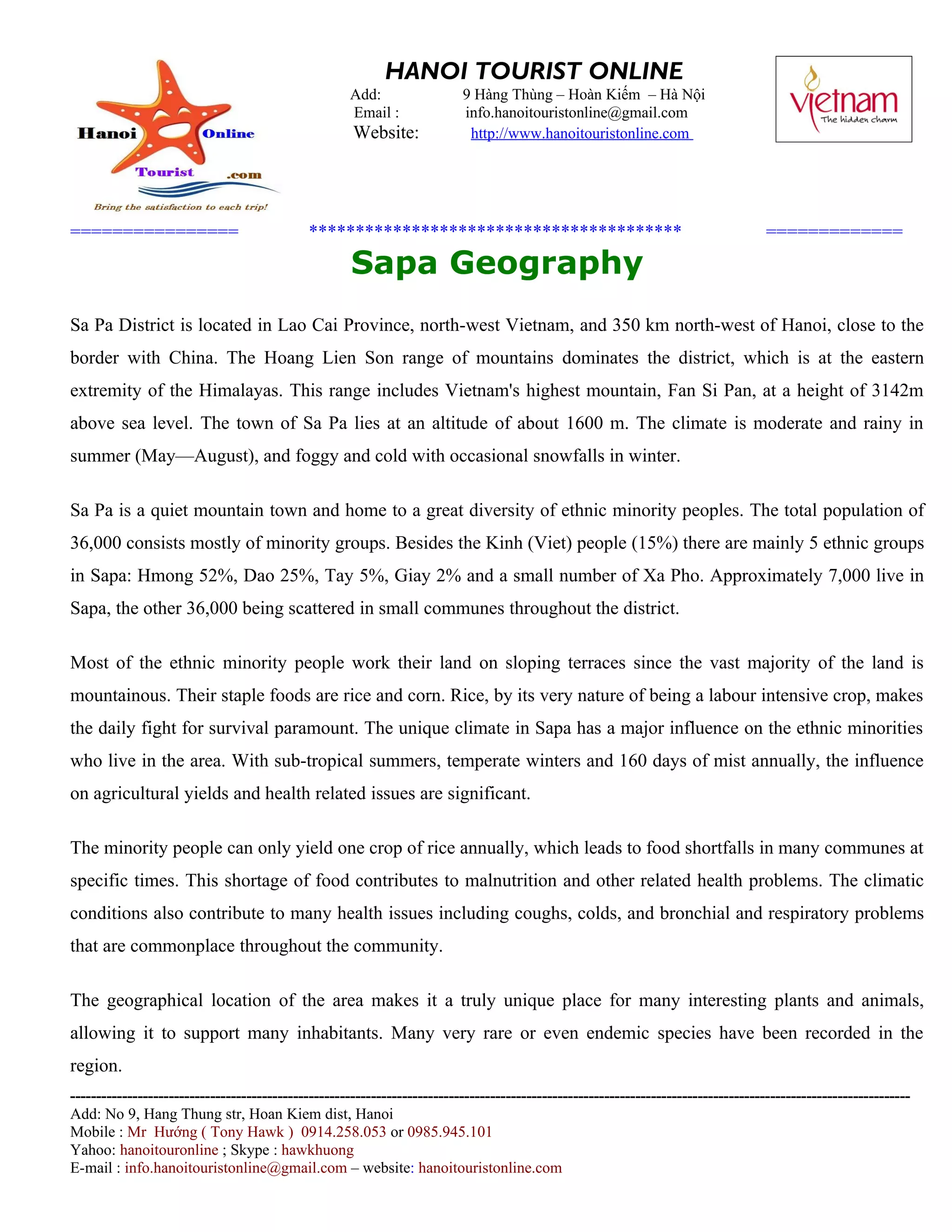 Sapa geography | PDF