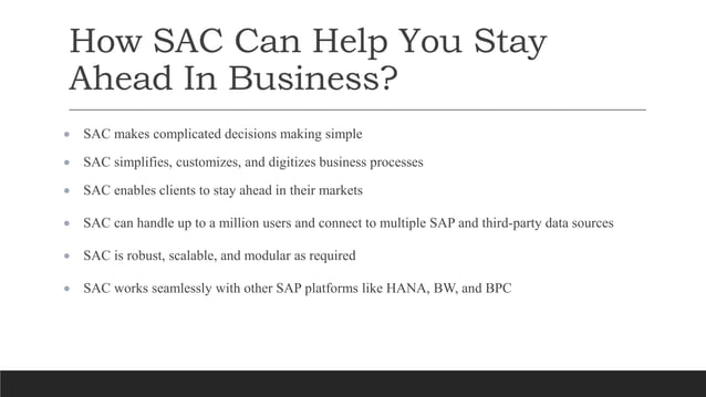 SAP Analytics Cloud(SAC) | PPTX