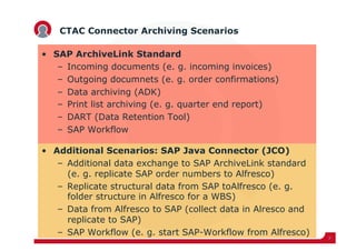 Sap and alfresco integrations with ctac connector 19 april2011 | PDF