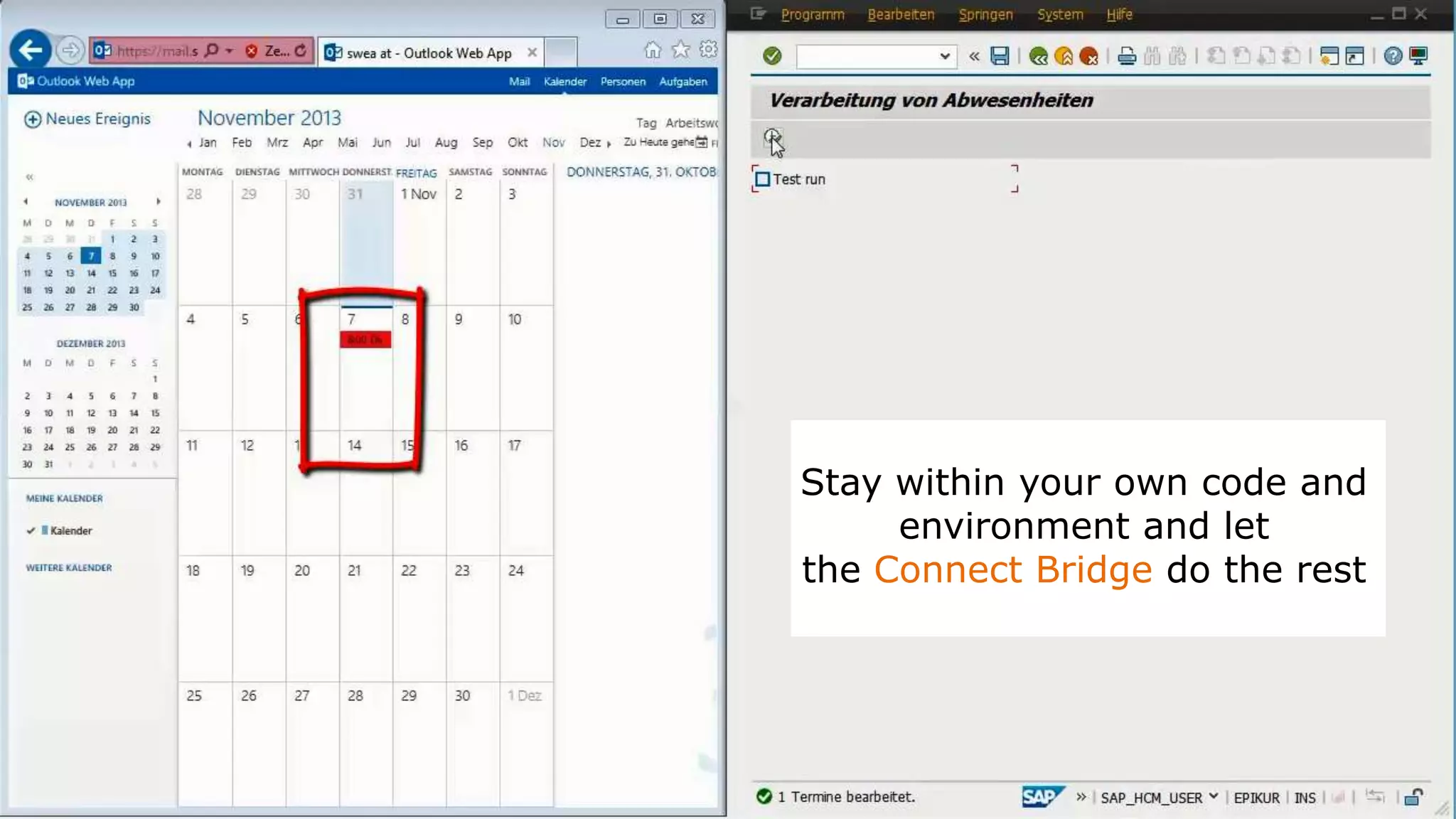 SAP and Exchange calendar synchronization by Connecting Software and SNAP Consulting | PPTX