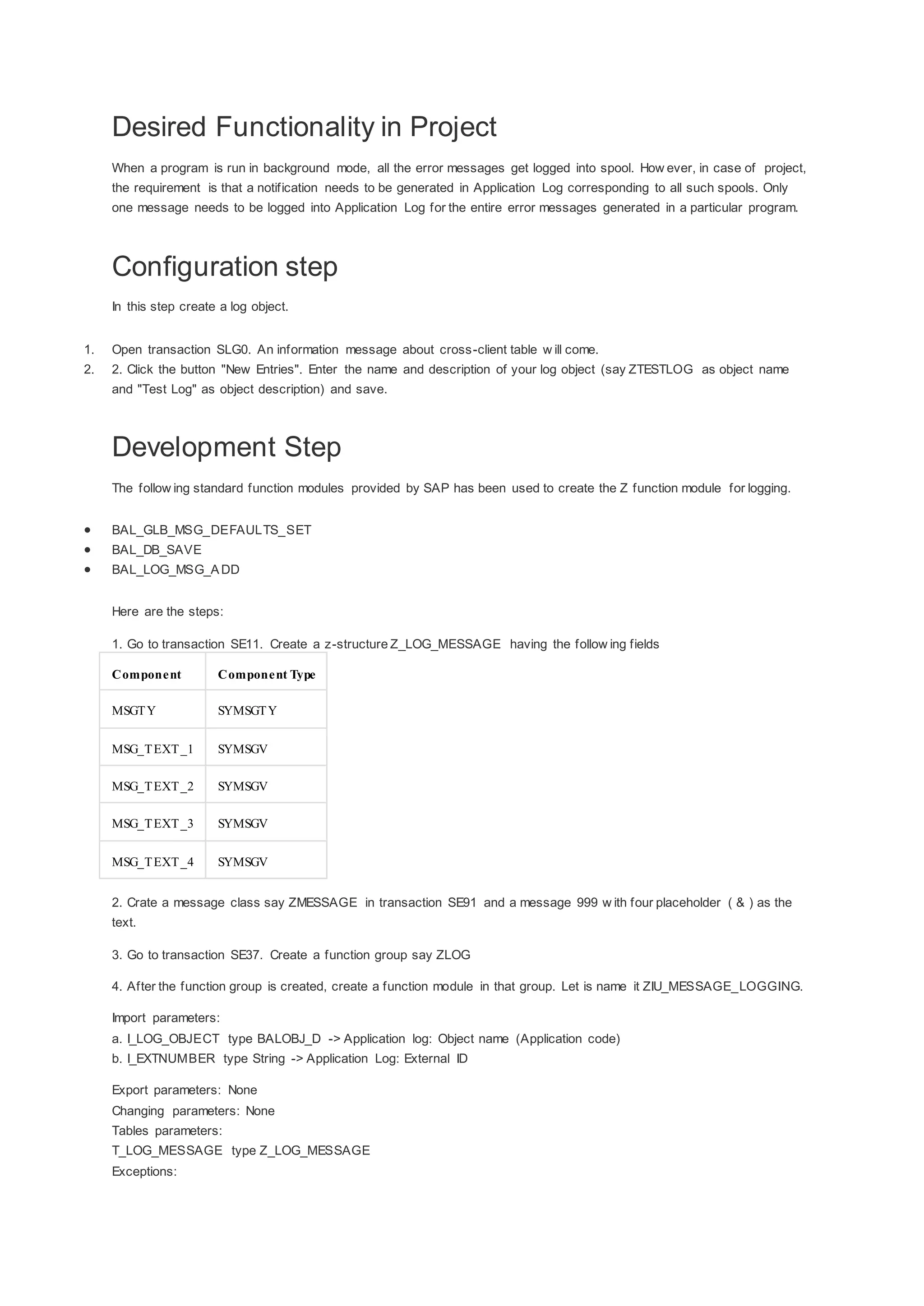 Sap Application Log Pdf