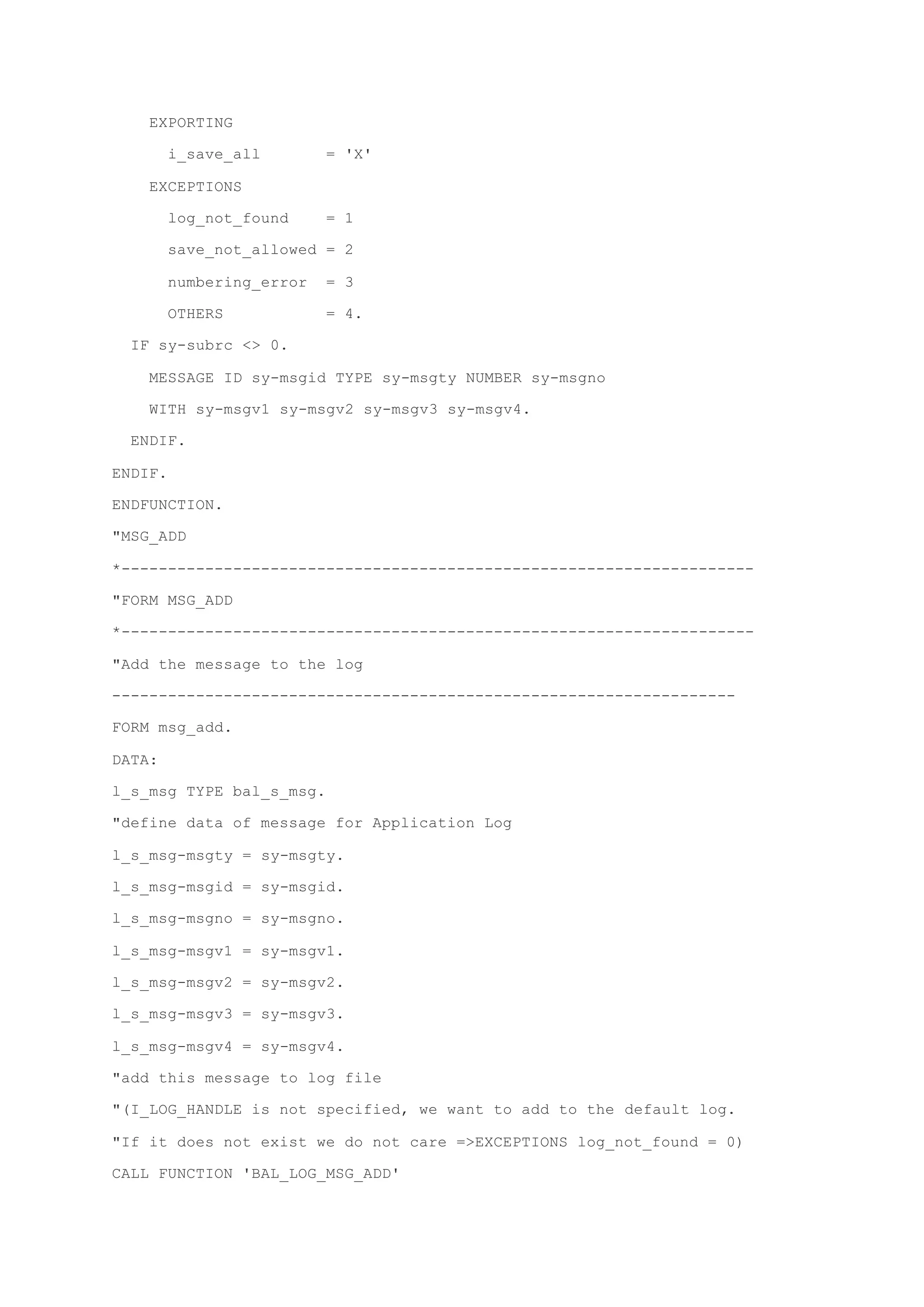 Sap application log | DOCX