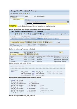 Sap application log | DOCX