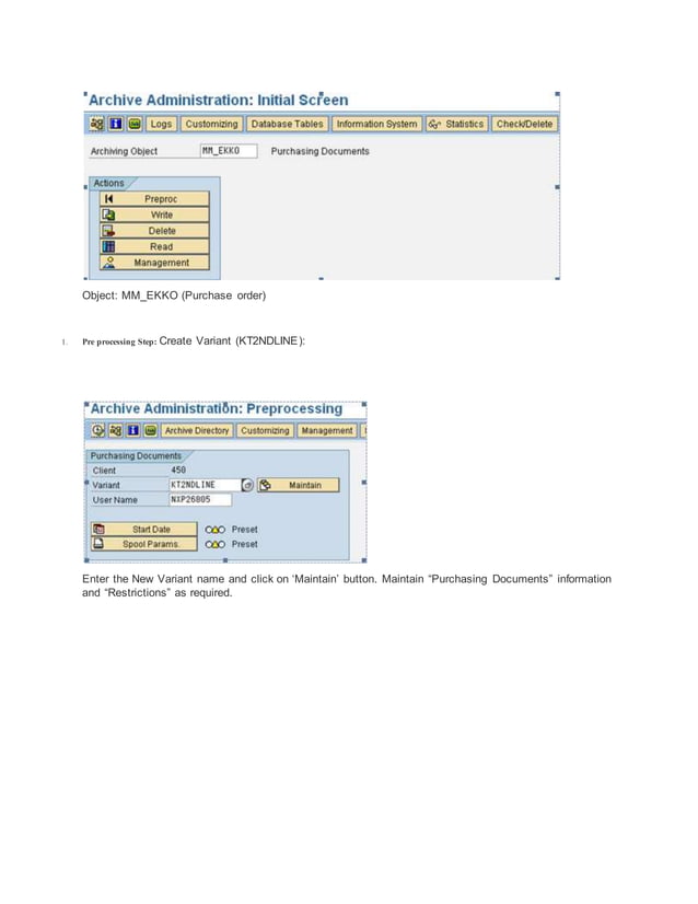 Sap archiving process | DOCX | Operating Systems | Computer Software and Applications