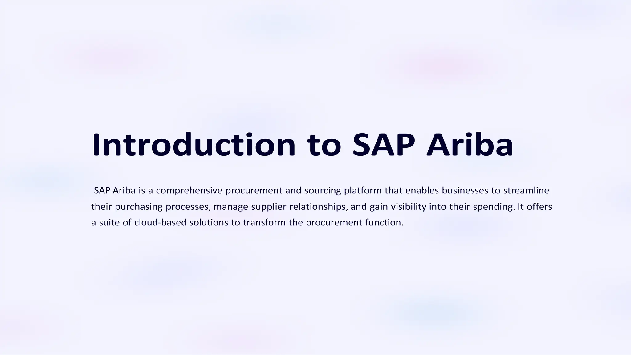 SAP Ariba Online Course & Certifications | PDF