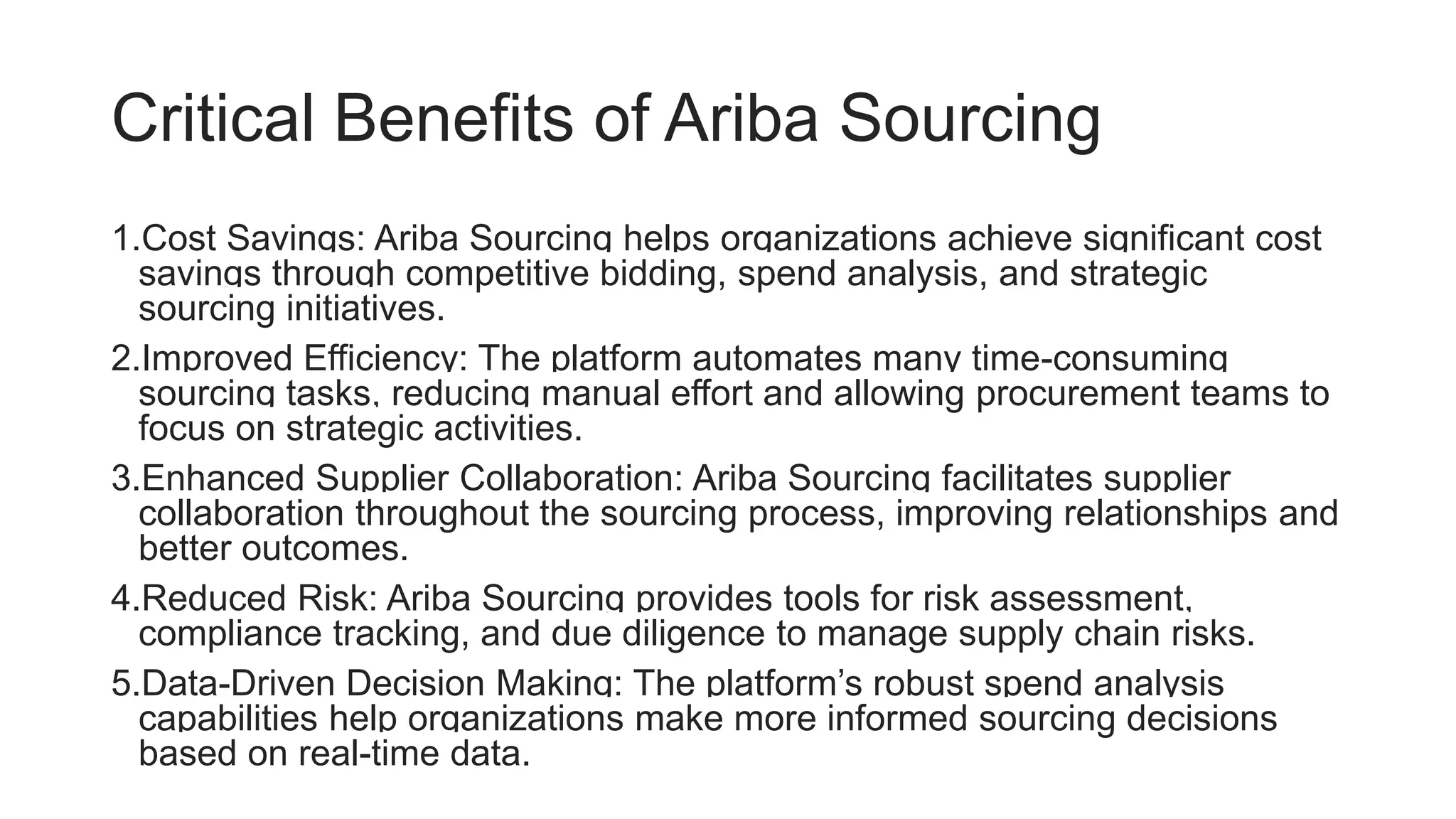 The Power of Ariba Sourcing: Streamlining Your Procurement Process | PPTX