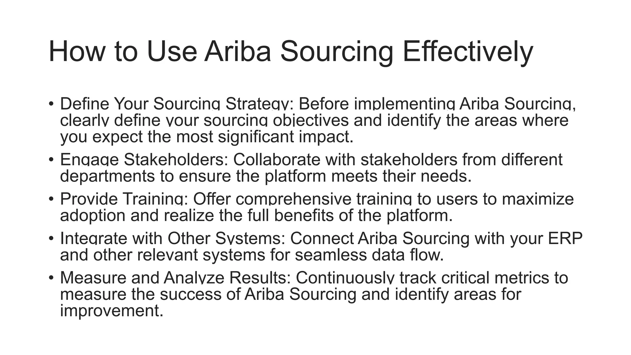The Power of Ariba Sourcing: Streamlining Your Procurement Process | PPTX