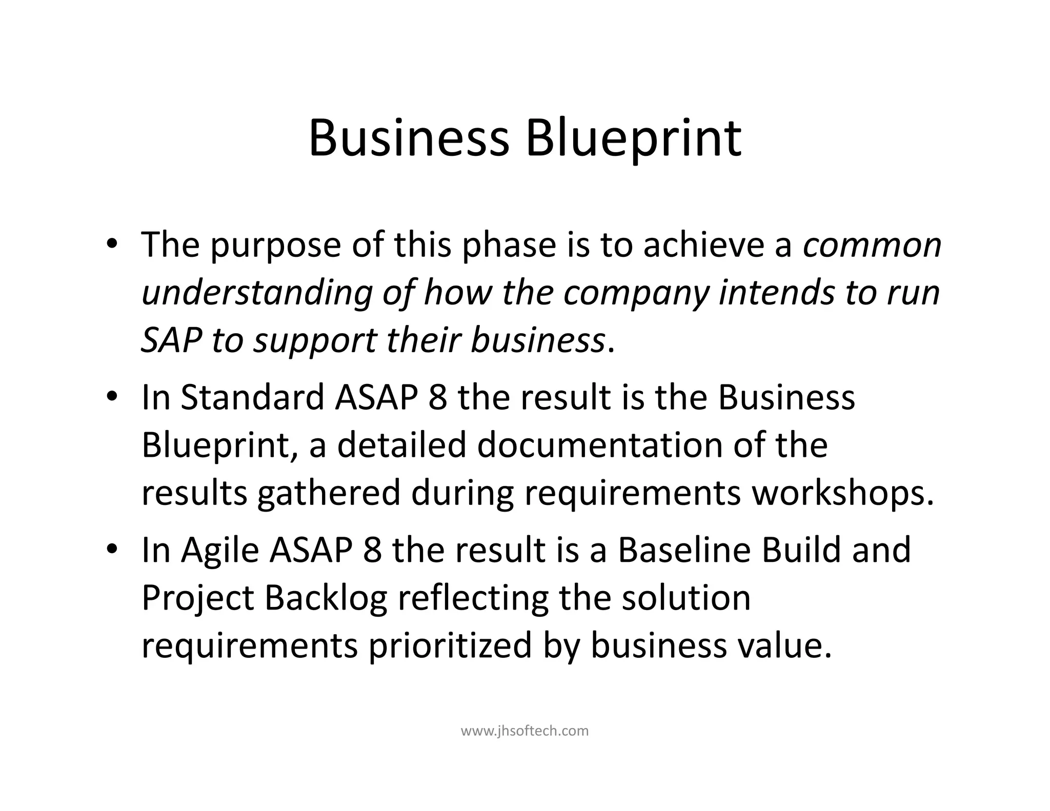 SAP ASAP 8 Methodology | PDF