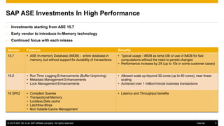 SAP ASE 16 SP02 Performance Features | PPT