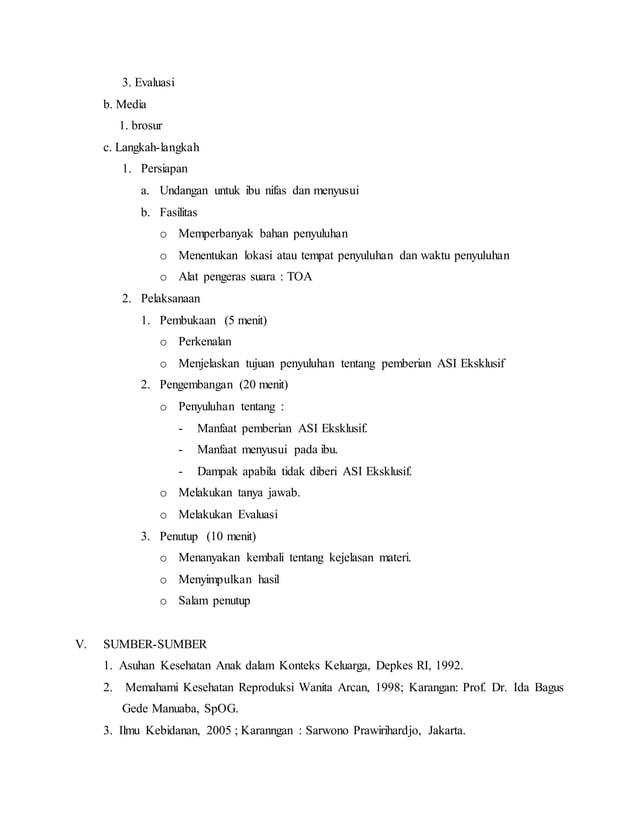 Sap asi eklusif | DOCX