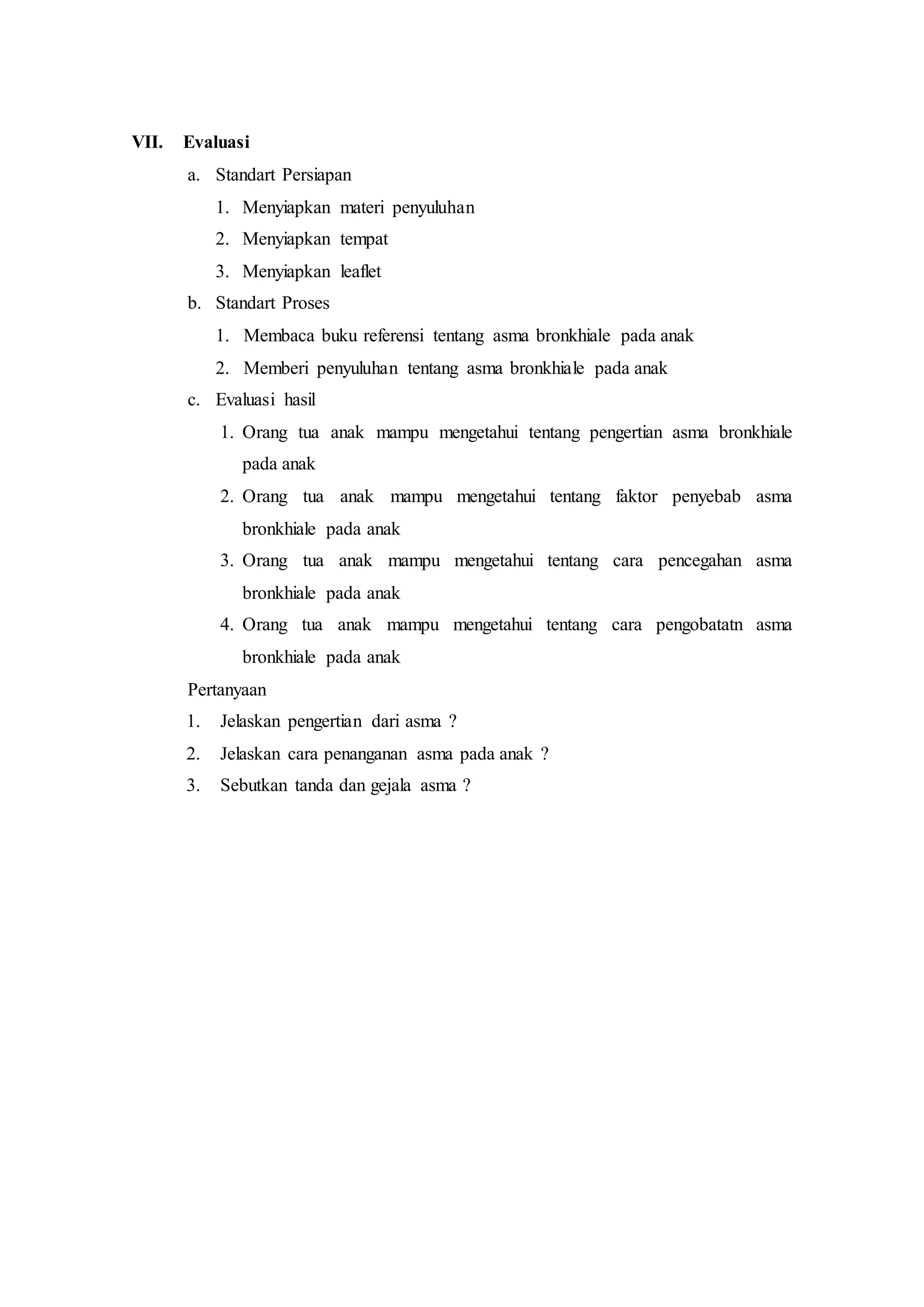 SAP Asma Anak | DOCX