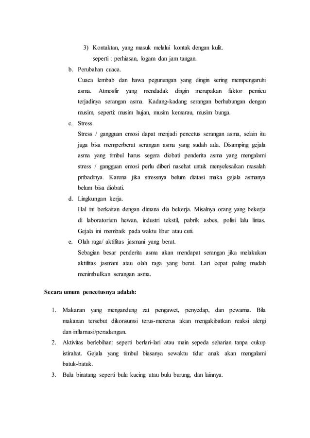 SAP Asma Anak | DOCX