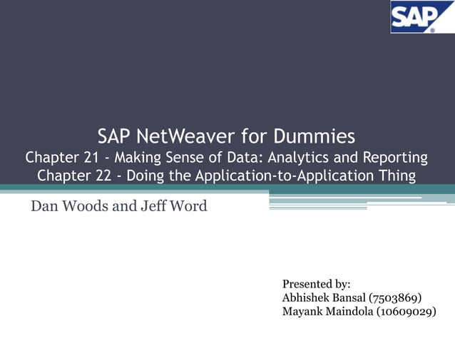 SAP Netweaver for Dummies | PPT