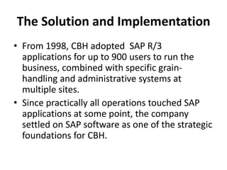 Sap at co operative bulk handling ltd | PPT