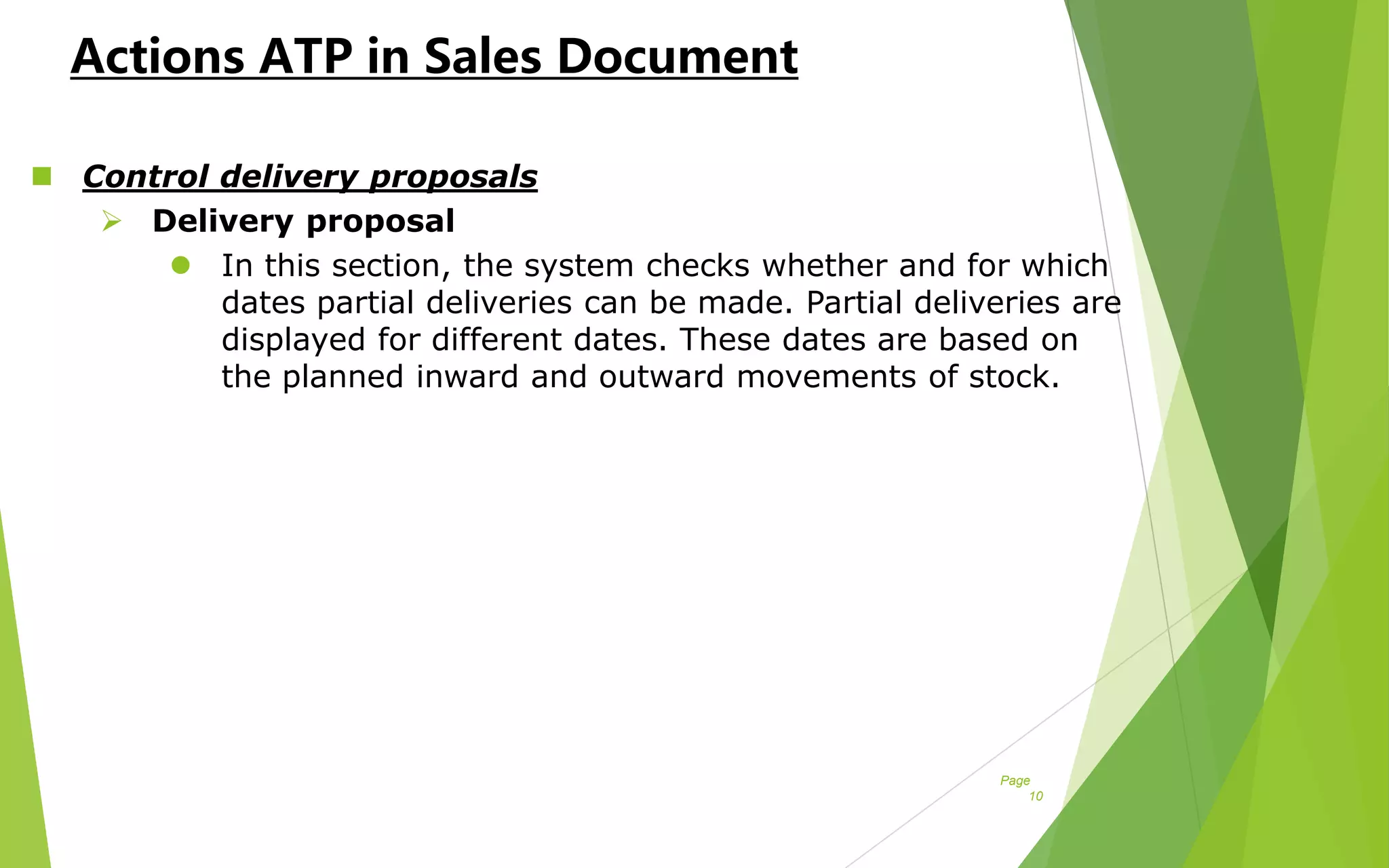SAP ATP check for Sales Order | PDF