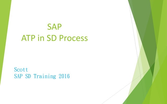 SAP ATP check for Sales Order | PDF | Logistics | Business