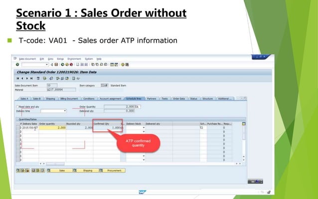 SAP ATP check for Sales Order | PDF | Logistics | Business