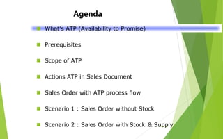 SAP ATP check for Sales Order | PDF