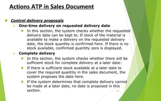 SAP ATP check for Sales Order | PDF