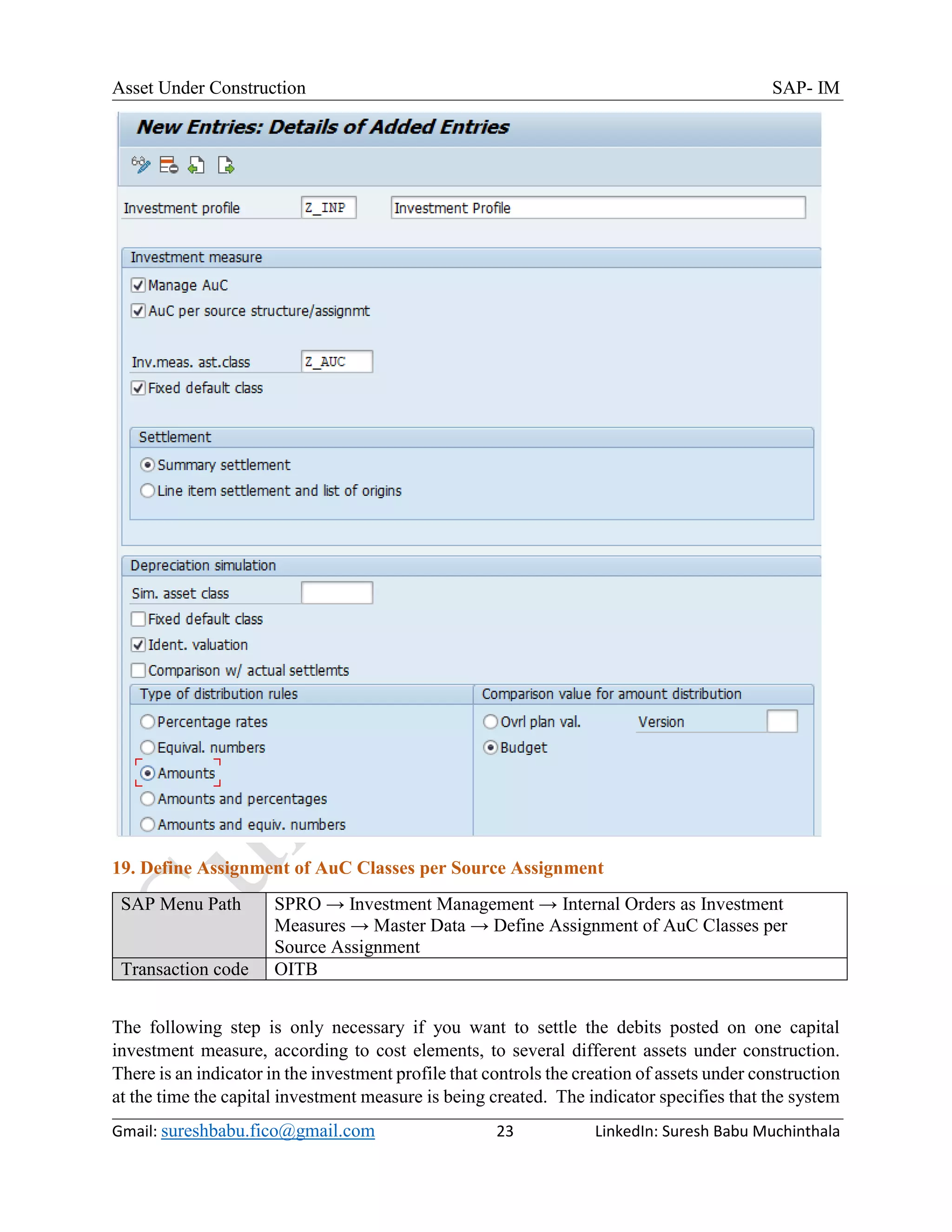 Sap auc internal orders as investment measures | PDF