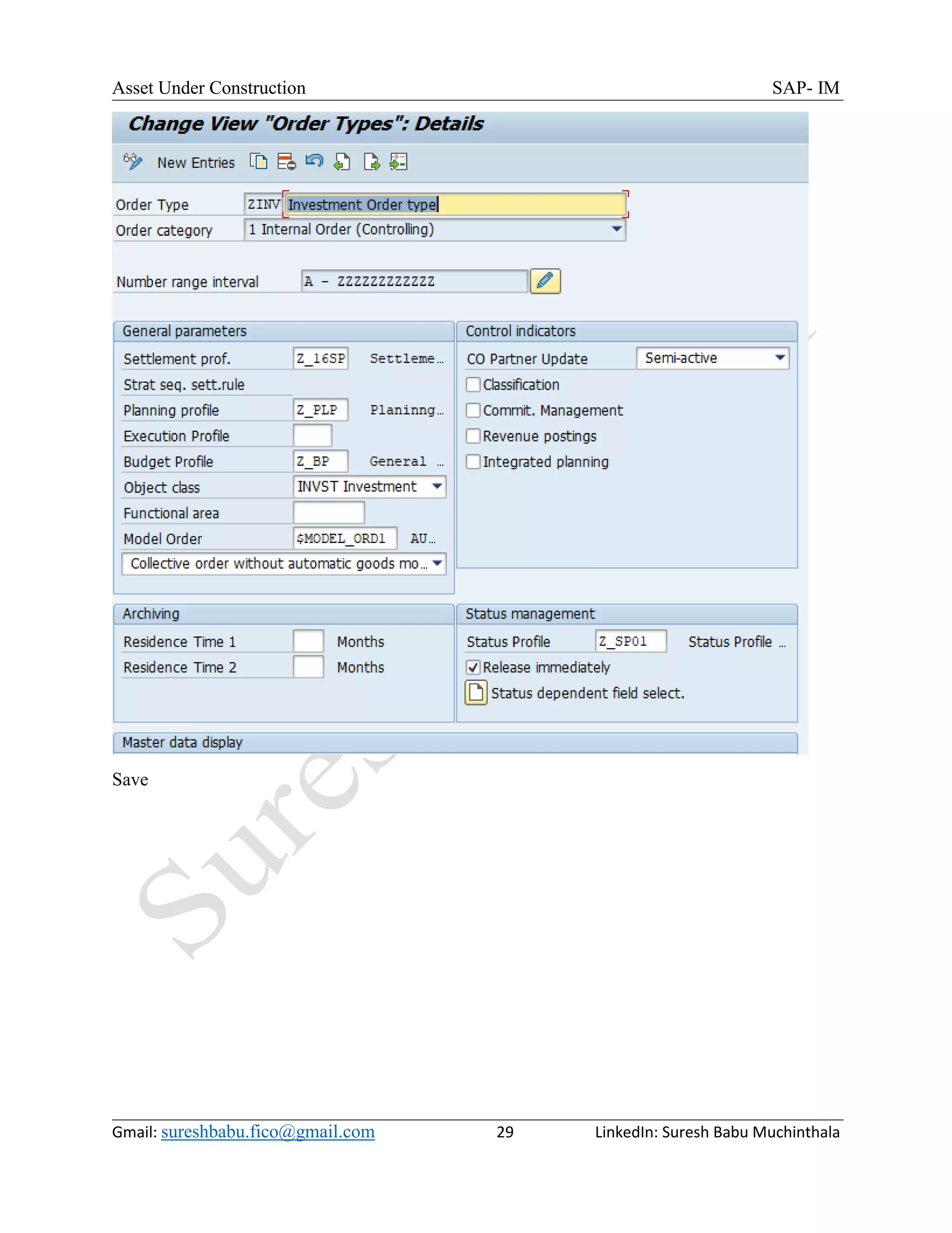 Sap auc internal orders as investment measures | PDF