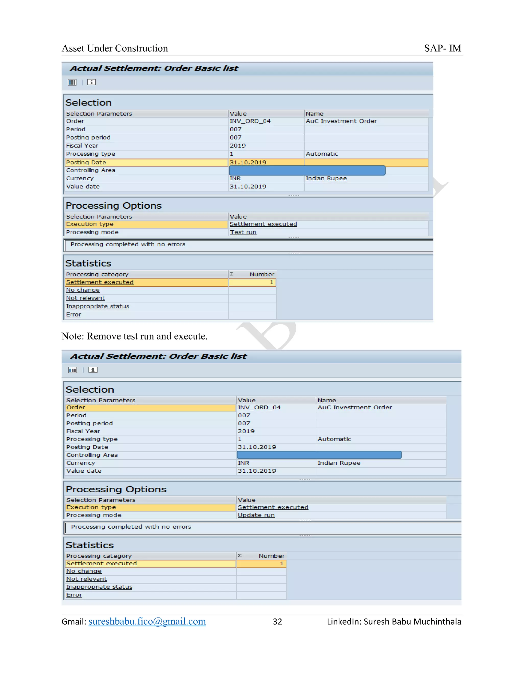 Sap auc internal orders as investment measures | PDF