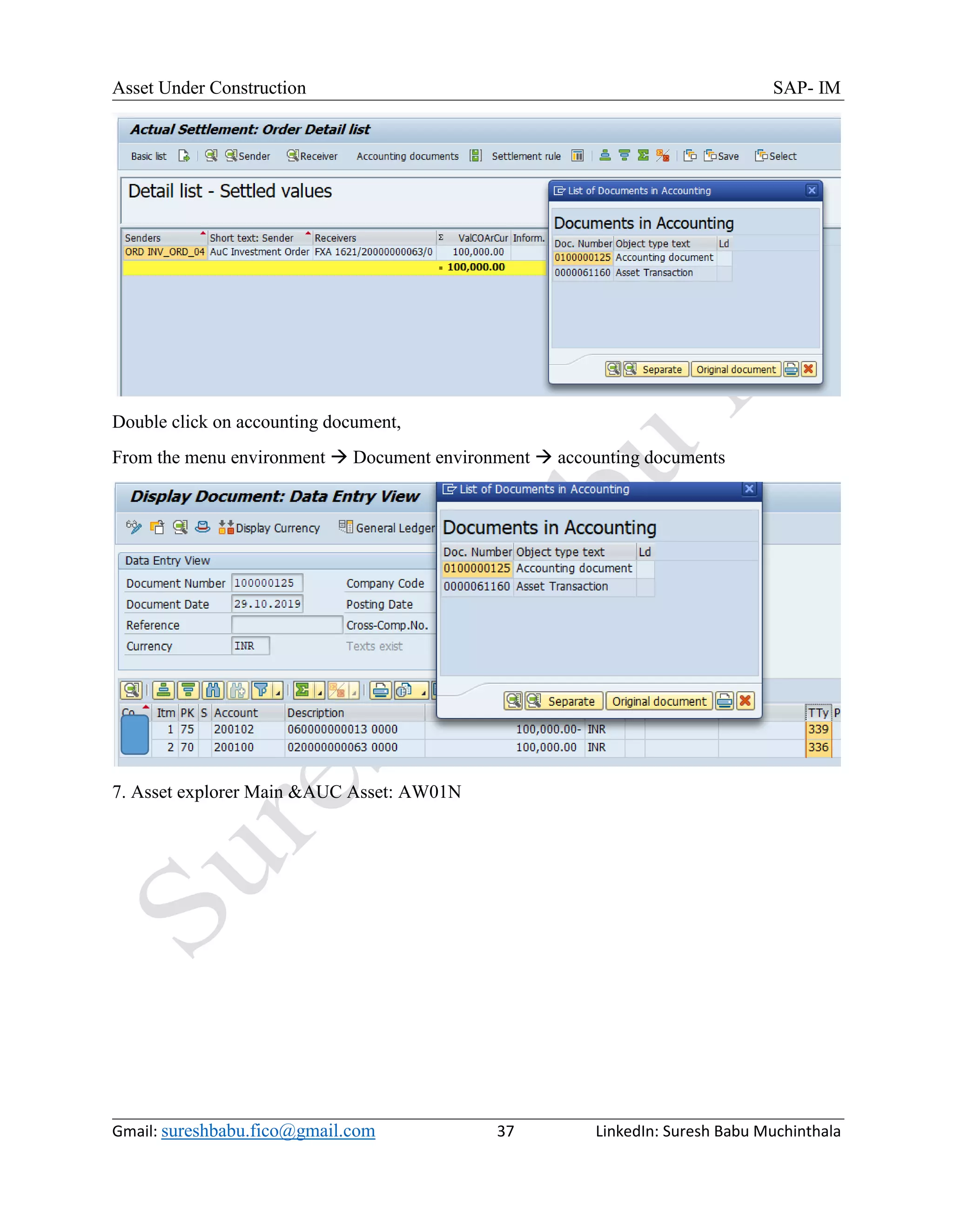 Sap auc internal orders as investment measures | PDF
