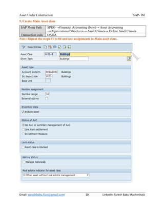 Sap auc internal orders as investment measures | PDF