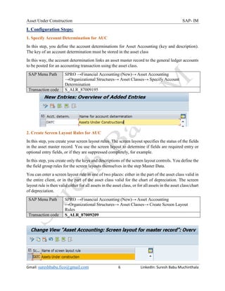 Sap auc internal orders as investment measures | PDF