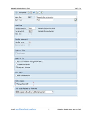Sap auc internal orders as investment measures | PDF