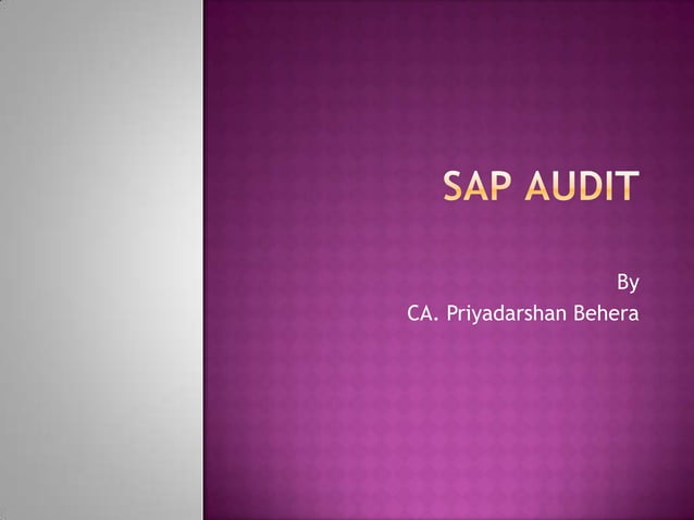 Sap audit _ Basic | PPTX