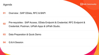SAP OData/RFC/BAPI Automation | SAP Automation with UiPath - Part 2 | PPT